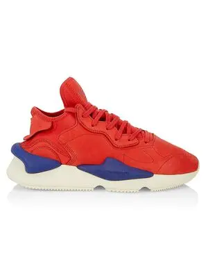 Y3 Men's Kaiwa Monochrome Sneakers - Red Multi  - Red Multi