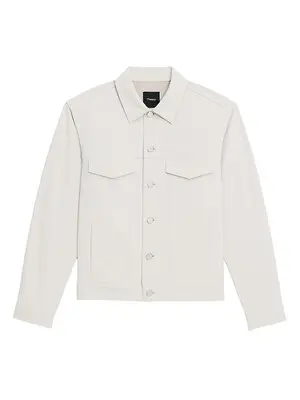 Theory River Neoteric Twill Trucker Jacket Limestone