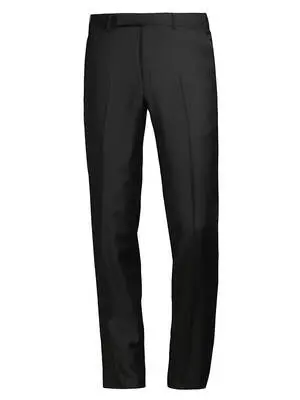 Zegna Men's Trofeo Wool Trousers - Black - Size 36 - Black  - Black