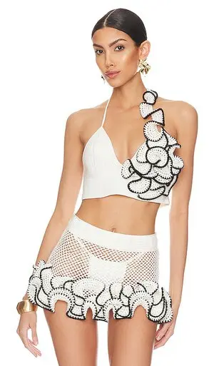 My Beachy Side Tango Halter Top - White