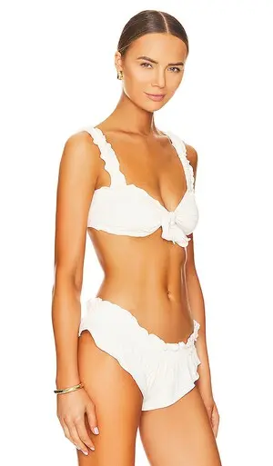 Frankies Bikinis Colby Bikini Top In White