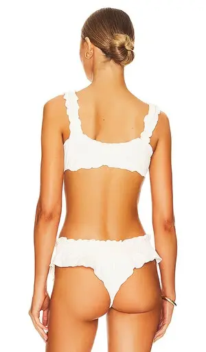 Frankies Bikinis Colby Bikini Top In White
