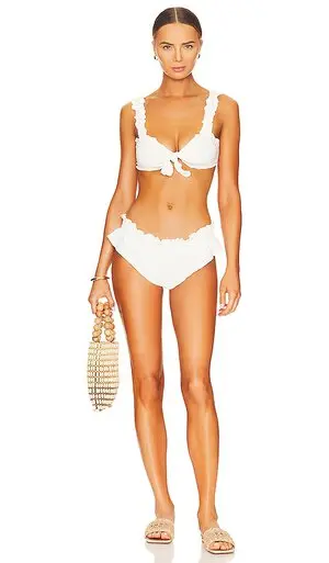 Frankies Bikinis Colby Bikini Top In White