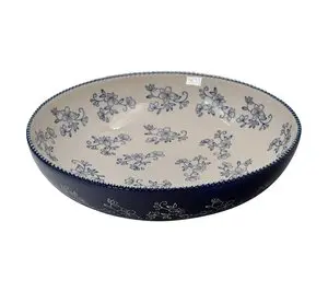 TEMP-TATIONS Floral Lace 4-qt Shallow Pasta Serving Bowl - One-color