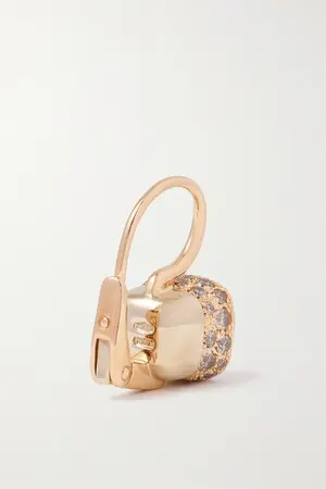 Pomellato Nudo Petit 18-karat Rose And White Diamond Earrings - Gold