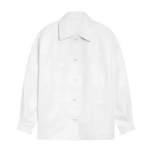 Closed Jacket With Seaming Details - White