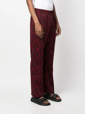 Needles Pintuck Graphic Trousers - Red