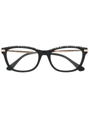 JIMMY CHOO Leopard Trim Glasses