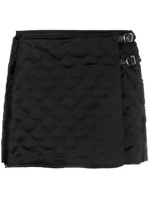 DURAZZI MILANO Quilted Wrap Mini Skirt