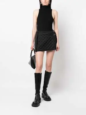 DURAZZI MILANO Quilted Wrap Mini Skirt