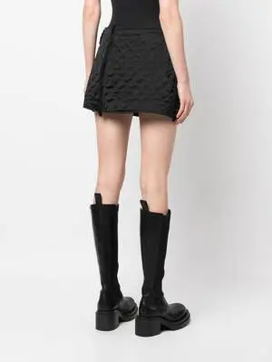 DURAZZI MILANO Quilted Wrap Mini Skirt