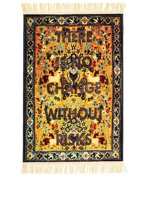 SELETTI Change Fringed Carpet - Yellow
