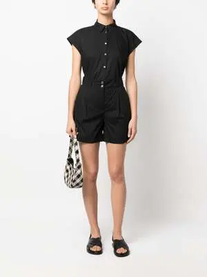 Woolrich Cap-sleeves Cotton Shirt - Black