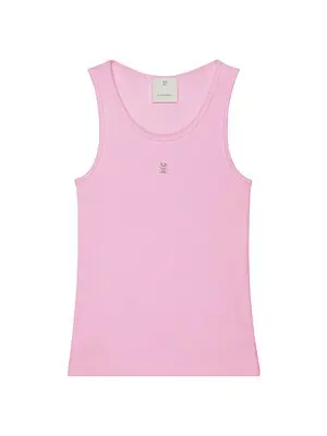 Givenchy Women's Extra Slim Fit Tank Top In Cotton - White  Bubblegum