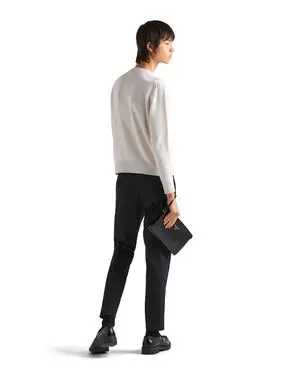 Prada Techno Stretch Slim Fit Trousers - Black