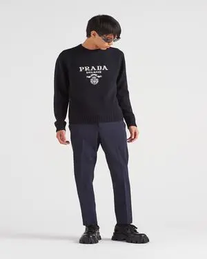 Prada Techno Stretch Slim Fit Pants - Blue