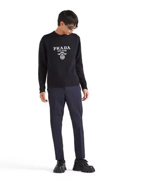 Prada Techno Stretch Slim Fit Pants - Blue