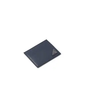 Prada Saffiano Leather Card Holder - Blue