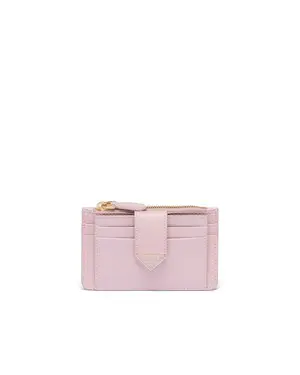Prada Saffiano And Smooth Leather Card Holder - Pink