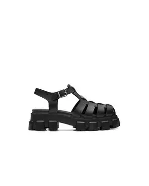 Prada Monolith Rubber Sandals - Black