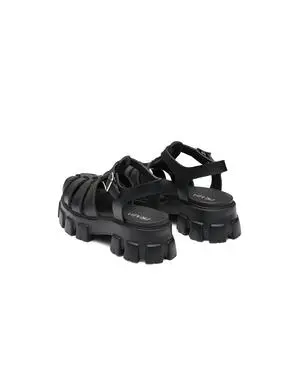 Prada Monolith Rubber Sandals - Black