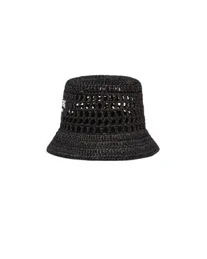 Prada Crochet Bucket Hat - Black