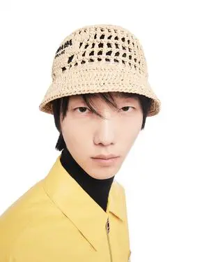 Prada Crochet Bucket Hat - Neutral