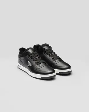 Prada Downtown Leather Sneakers