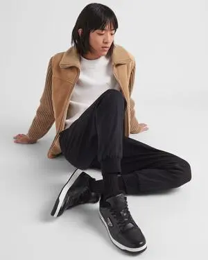 Prada Downtown Leather Sneakers