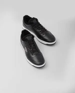 Prada Downtown Leather Sneakers