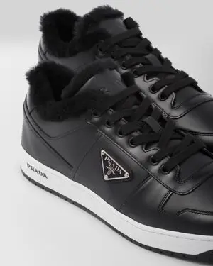 Prada Downtown Leather Sneakers