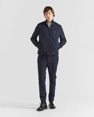 Prada Stretch Technical Fabric Zip-up Sweatshirt