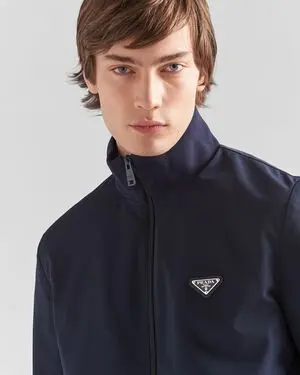 Prada Stretch Technical Fabric Zip-up Sweatshirt