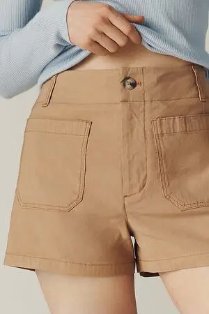 Maeve Colette High-rise Tailored Shorts - Camel