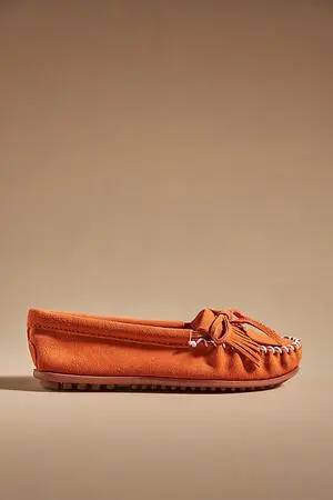 Minnetonka Kilty Moccasins Orange
