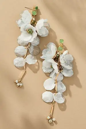 Anthropologie By Anthropologie Blossom Drop Earrings Mint