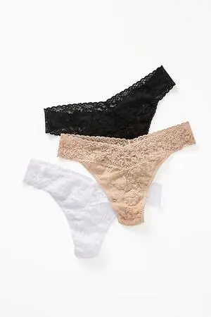 Hanky Panky Origal Rise Thongs, Set Of 3 Multicolor
