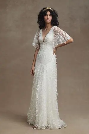 Jenny Yoo V Neck Evening Dresses