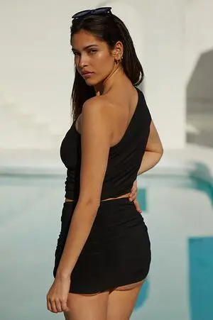 Norma Kamali Diana One-shoulder Swim Top - Black