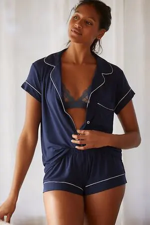 Eberjey Gisele Shorts Pajama Set - Navy