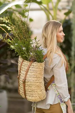 TERRAIN Leather Handle Market Backpack