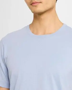Hanro Living Short Sleeve Crewneck - Ltblue