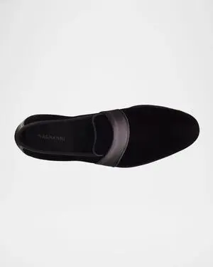 Magnanni Jenaro Velvet Loafers - Black