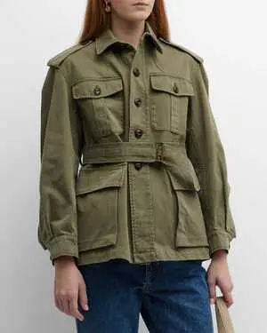 FORTELA Madison Belted Utility Jacket - Gre