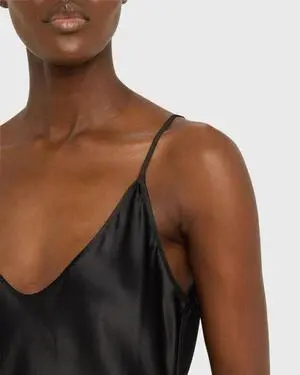 L & APOS;AGENCE L'agence Lexi Silk Camisole - Black