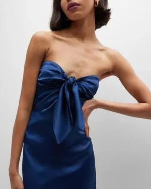 Ramy Brook Orion Strapless Mini Dress - Navy