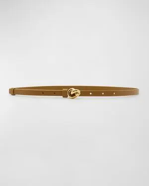Bottega Veneta Bottega Veneta Knot Buckle Leather Belt 7746 Acorn Muse B