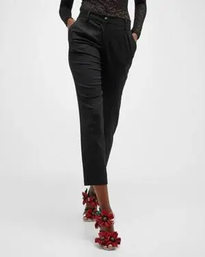 Dolce & Gabbana Fitted Trousers - Black