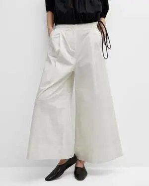 Merlette Sargent Embroidered Wide-leg Pants