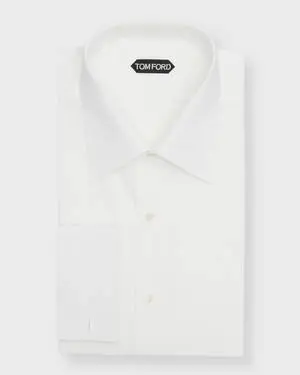 TOM FORD French Cuff Slim Fit Dress Shirt - White Solid